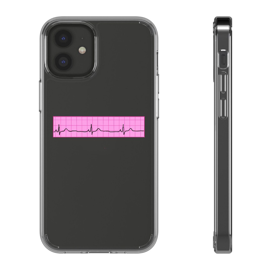 Heartbeat EKG Rhythm Case, Clear iPhone Case, Funny Phone Accessory ...