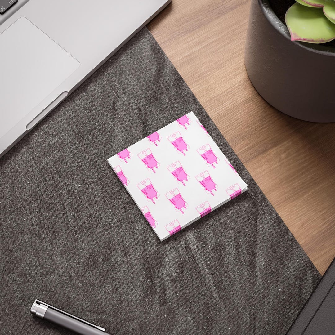 Nursing Student Tears IV Bag Post-it® Note Pads, Stationery Gifts, Pink ...