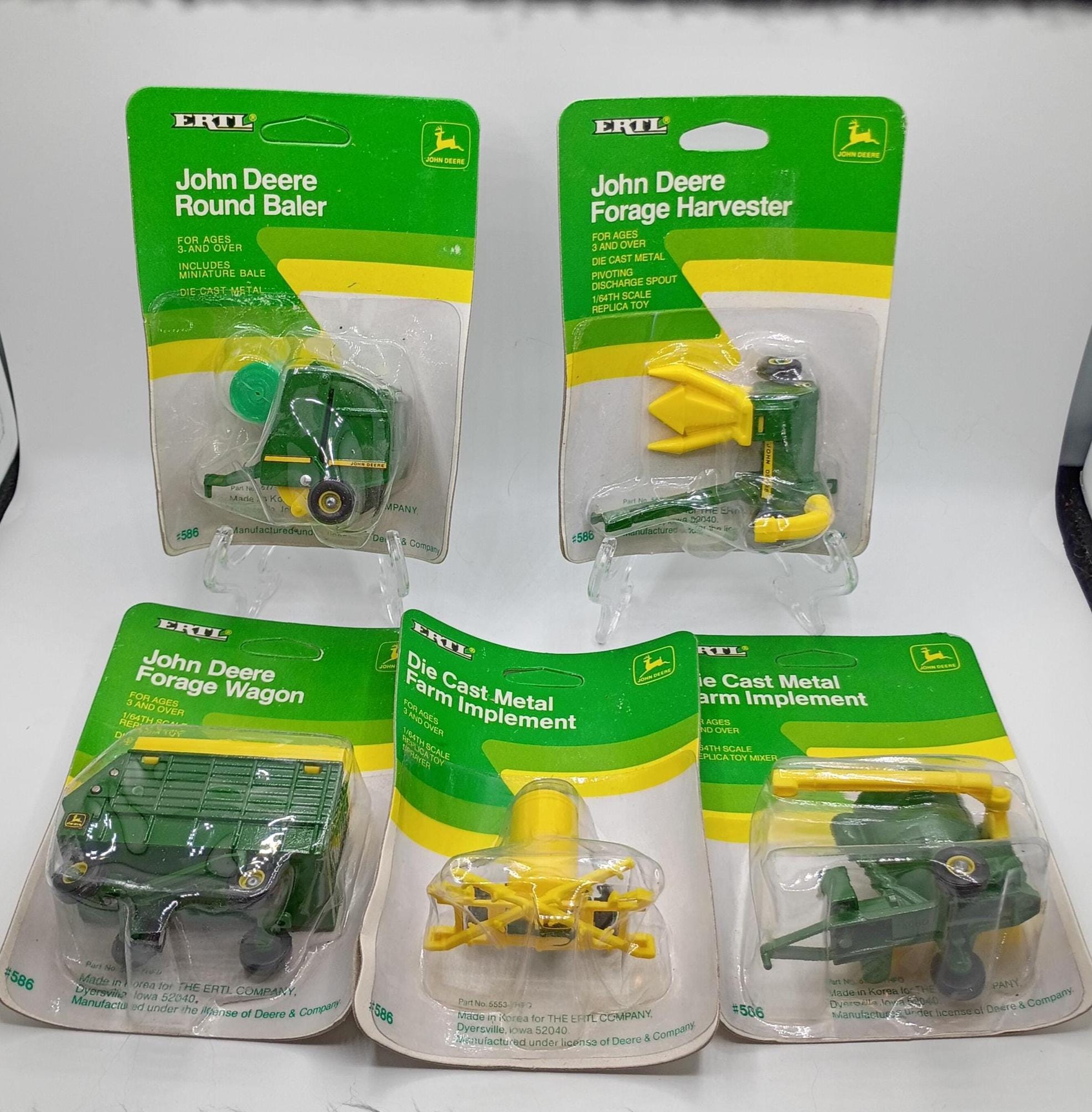 NOS ERTL Die Cast Metal John Deere Tractor Equipment 1 64th Scale ...