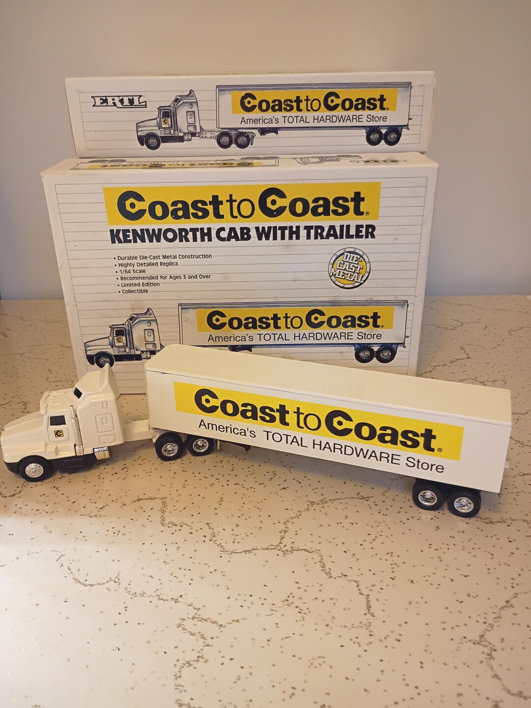 ERTL Toy Truck Coast to Coast Kenworth Cab and Trailer New With ...