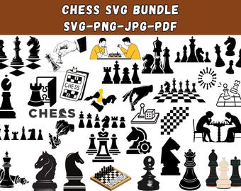 Chess SVG Bundle, Chess PNG Bundle, Chess Clipart, Chess SVG Cut Files ...
