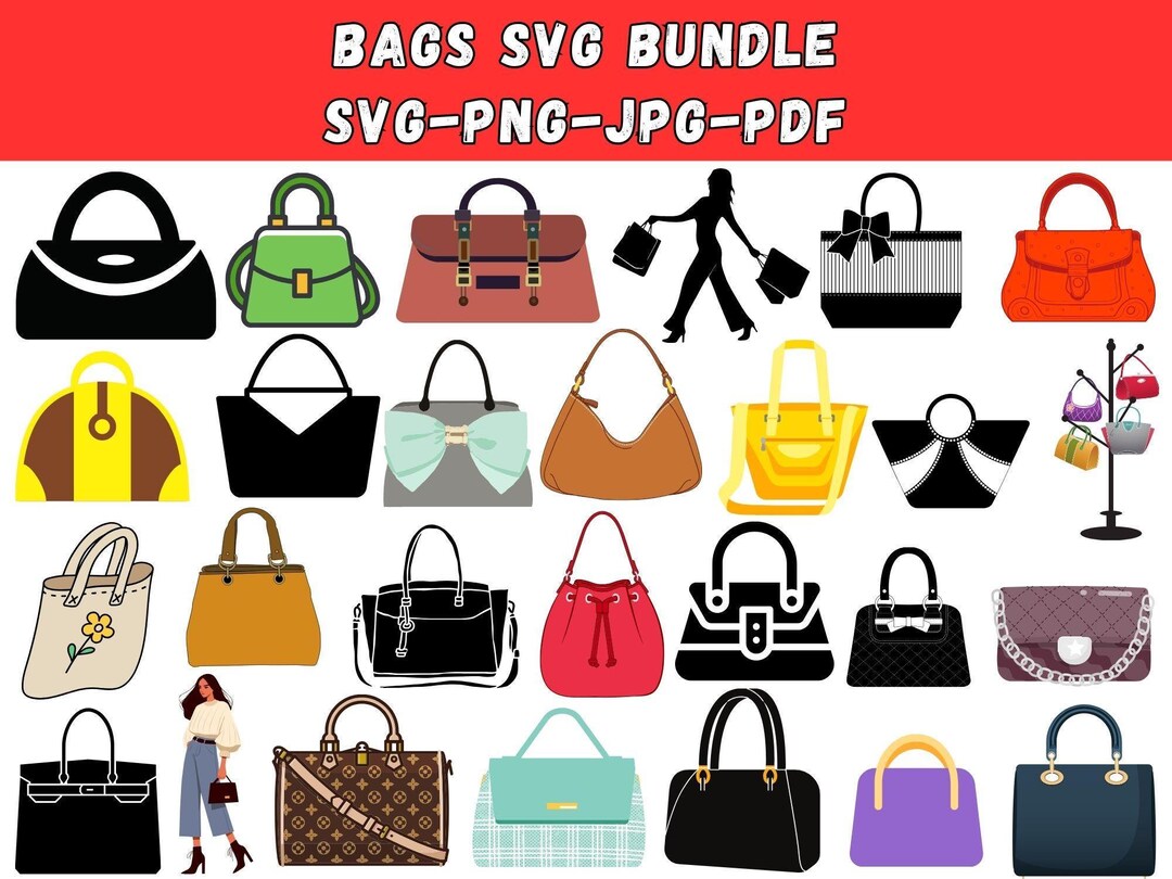 Handbag SVG Bundle: Purse Clipart, Cut Files (digital Download) - Etsy UK
