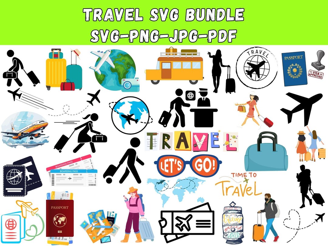Travel SVG Bundle: Vacation Clipart, Cricut Files (digital Download) - Etsy
