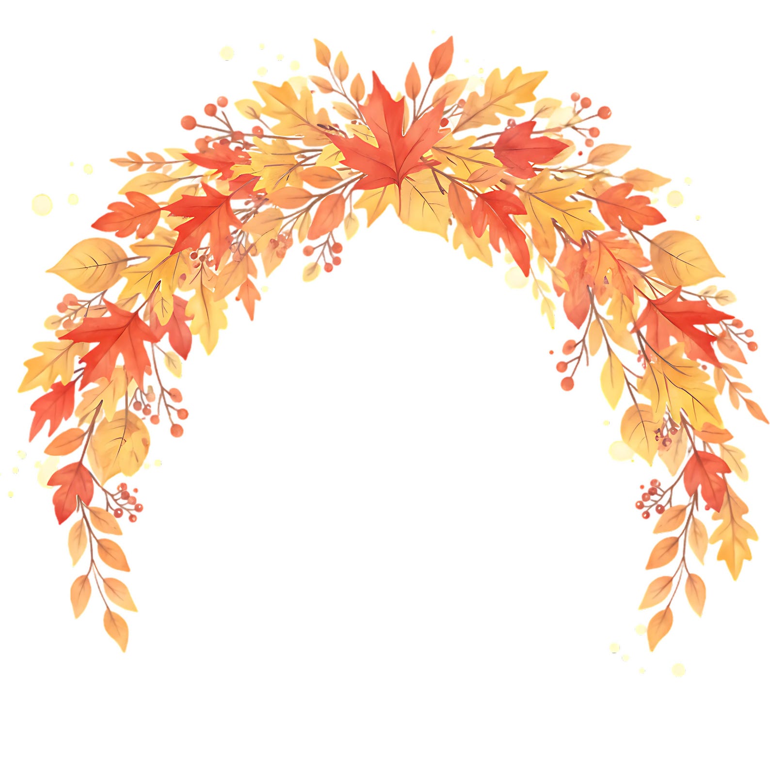 12 Fall Leaves Border Clipart, PNG Bundle Digital Clipart, Fall Leaf ...