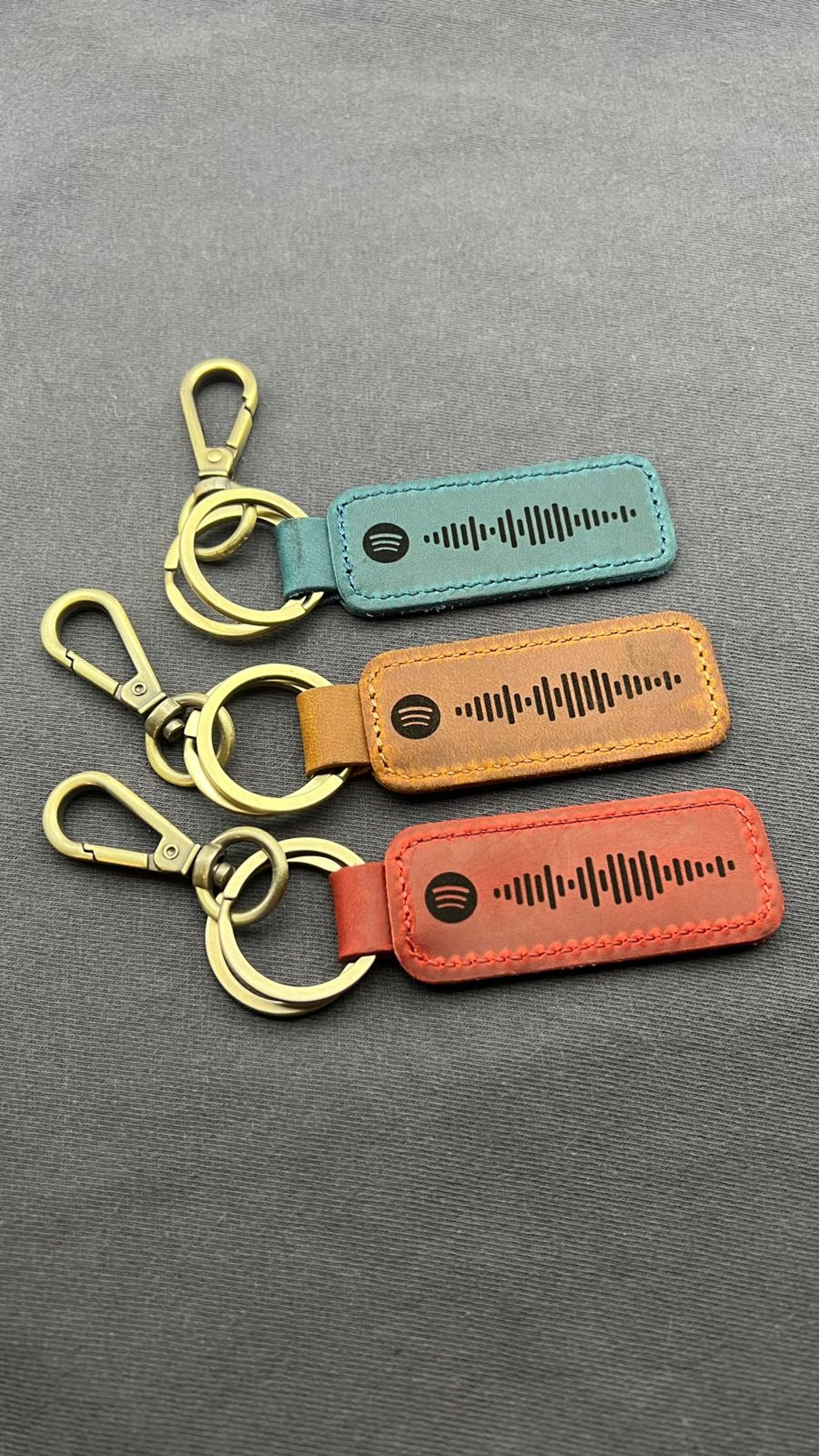 Custom Playlist Barcode Keychain Scannable Song Keyring Personalized ...