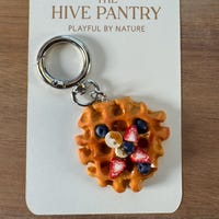 Hanging Waffles Keychain - Etsy