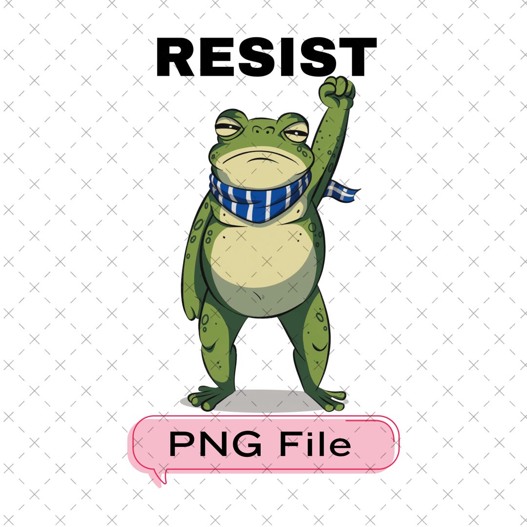 Resist Frog Clipart, Political Activism Design (PNG) - Etsy