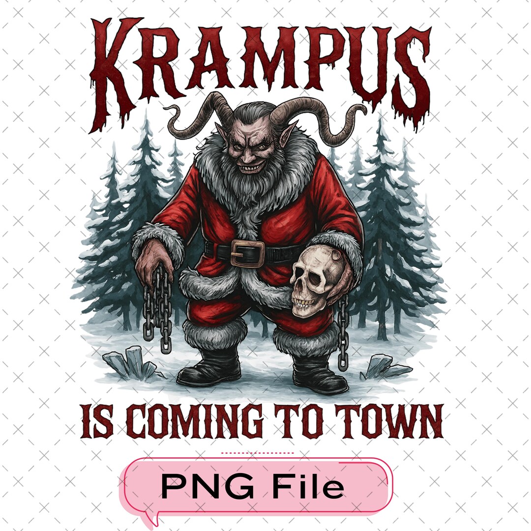 Krampus Gothic Christmas Png, Creepy Dark Holiday Design, Weirdcore ...