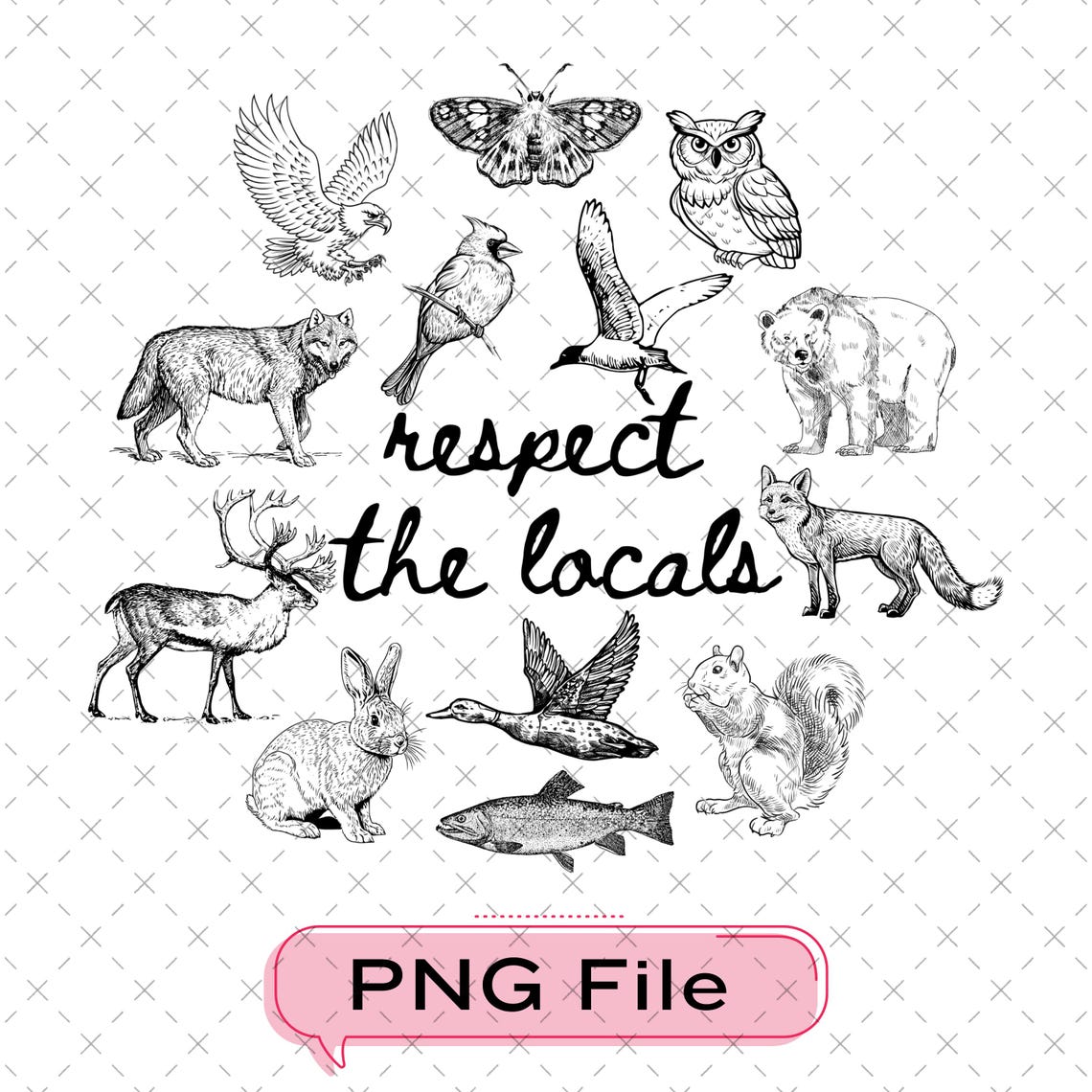 Respect the Local Wildlife Png, Protect National Parks Design, Animal ...