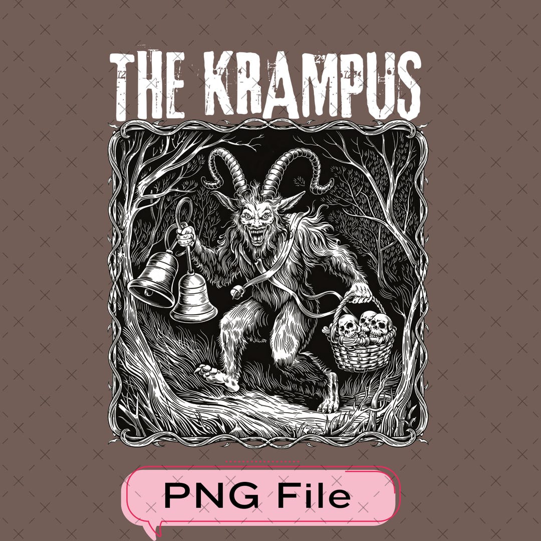 Krampus Gothic Christmas Png, Weirdcore Yule Png, Creepy Dark Holiday ...