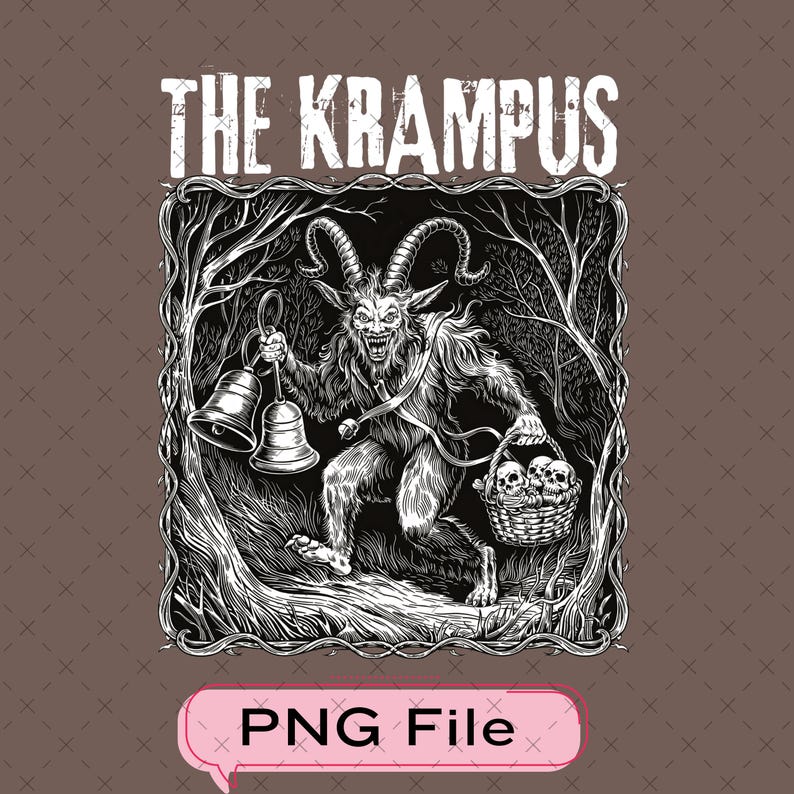 Krampus Gothic Christmas Png, Weirdcore Yule Png, Creepy Dark Holiday ...