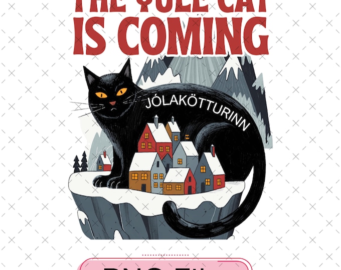 Yule Cat Colouring Page - Digital Download Artwork - Icelandic Yule Cat ...