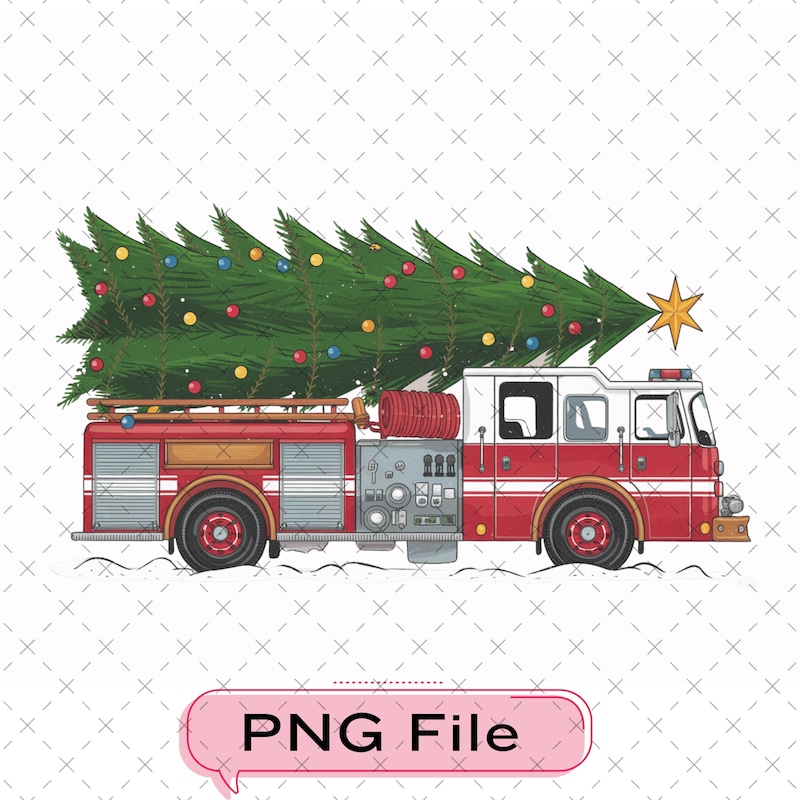 Fire Truck With Santa - Etsy