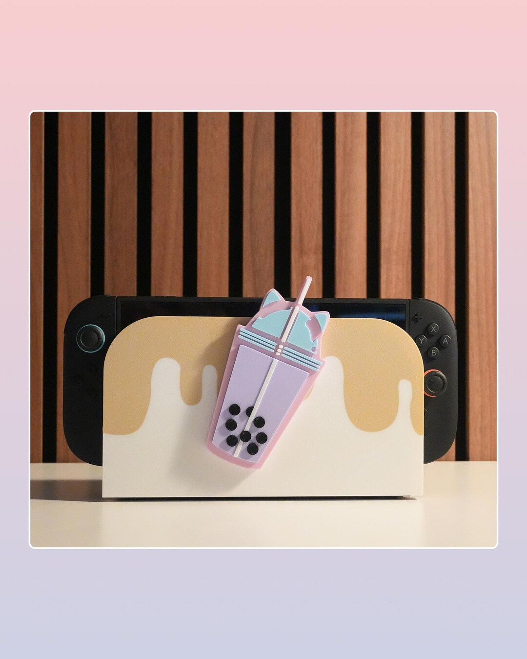 Cute Nintendo Switch 2 Cover Plate | Boba Milk Tea Themed Faceplate ...