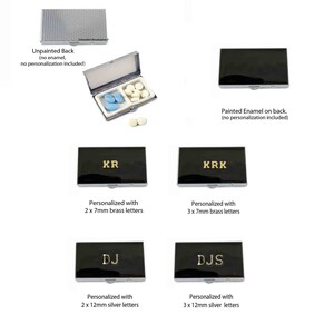 Majestic Lion Metal Pill Box Inlaid in Hand Painted Metallic Silver ...