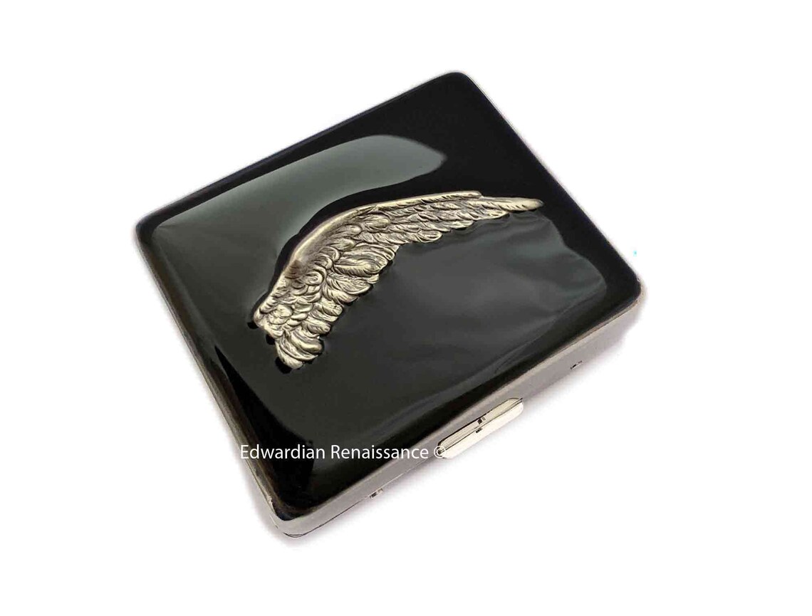 Angel Wing Pill Case With 8 Compartments in Glossy White - Etsy