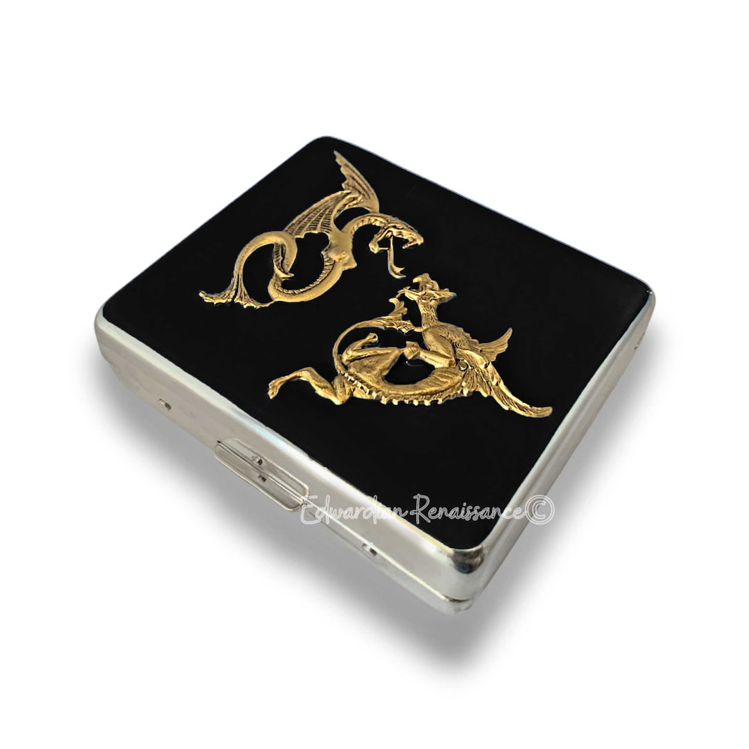 Dragon Pill Box: Hand Painted Enamel, Personalized Weekly Pill Case - Etsy