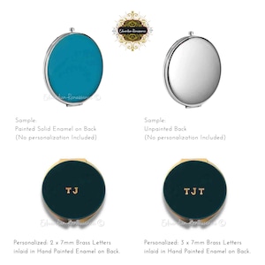 Celestial Moon and Stars Compact Mirror: Hand Painted Gold Enamel ...