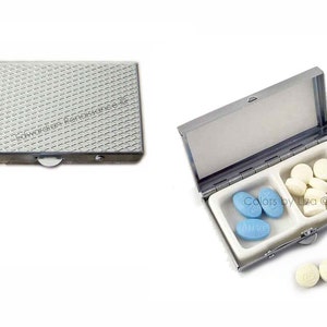 Majestic Lion Metal Pill Box Inlaid in Hand Painted Metallic - Etsy