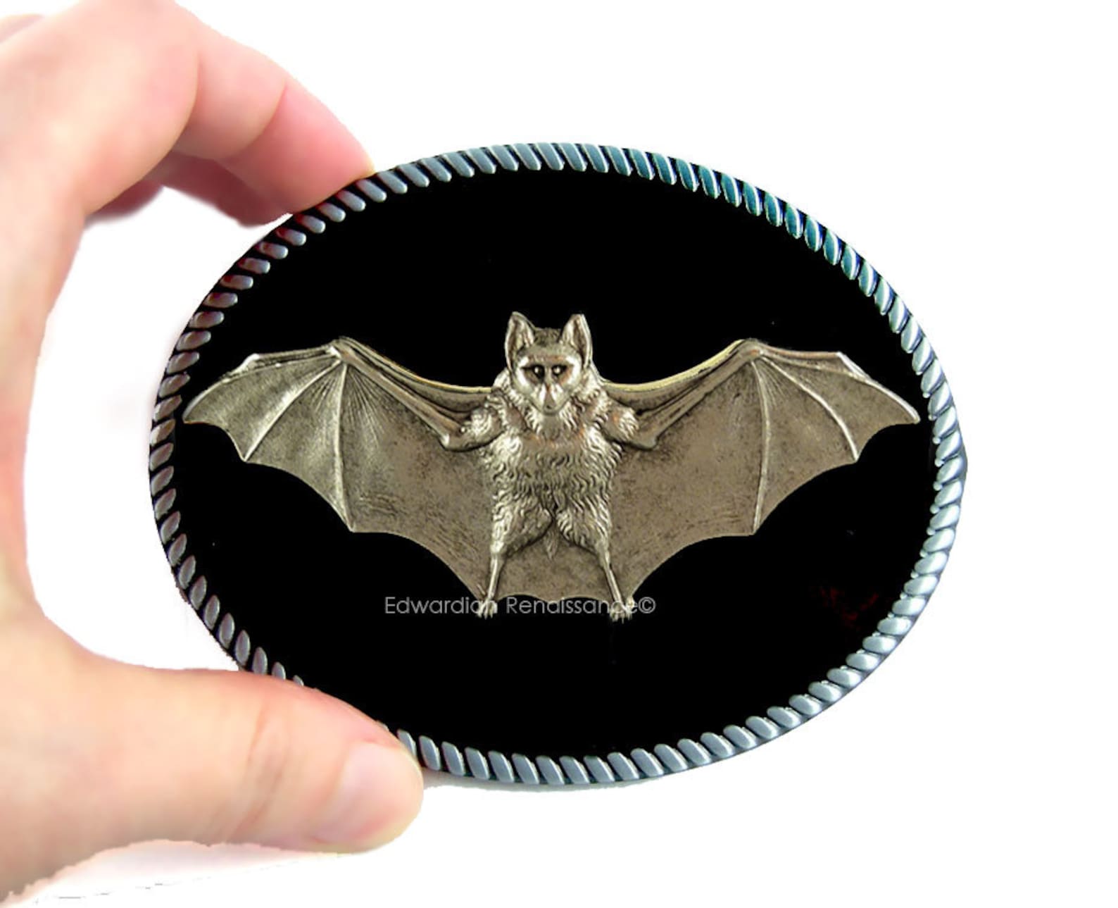 Flying Vampire Bat Belt Buckle Inlaid in Hand Painted Glossy | Etsy