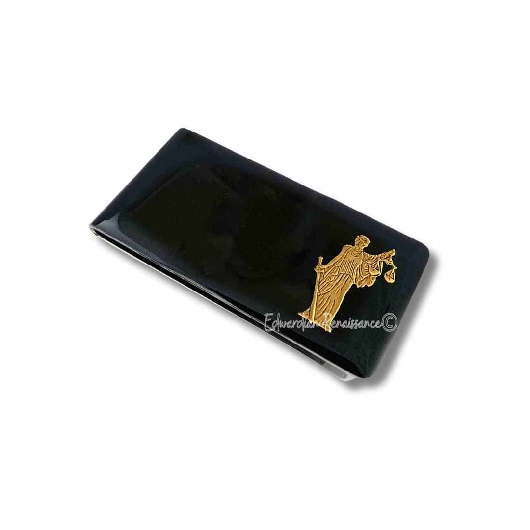 Lady Justice Money Clip: Hand-painted Enamel, Personalized Option - Etsy