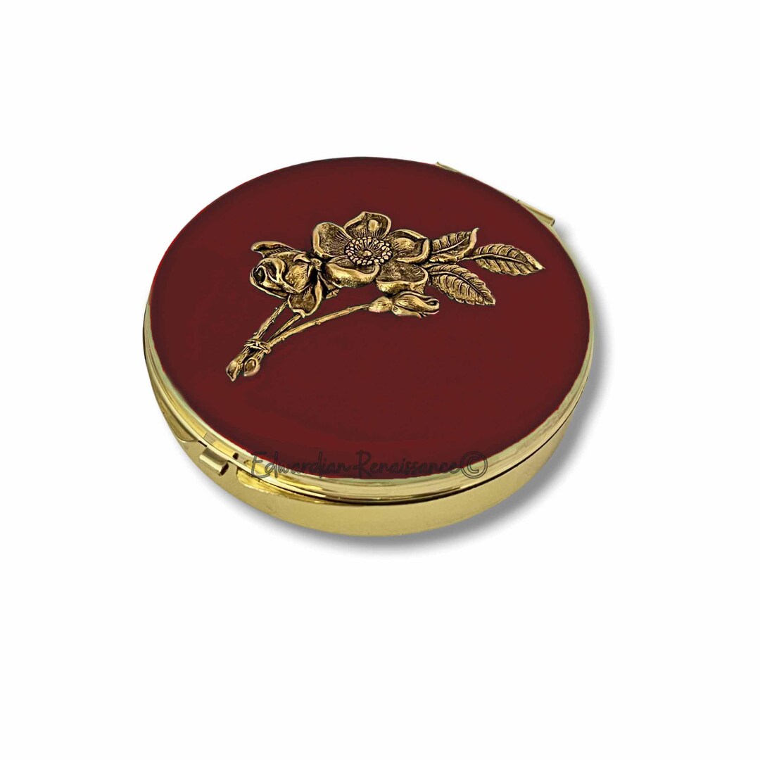 Rose Pill Box: Hand Painted Enamel, Personalized 7-day Organizer - Etsy