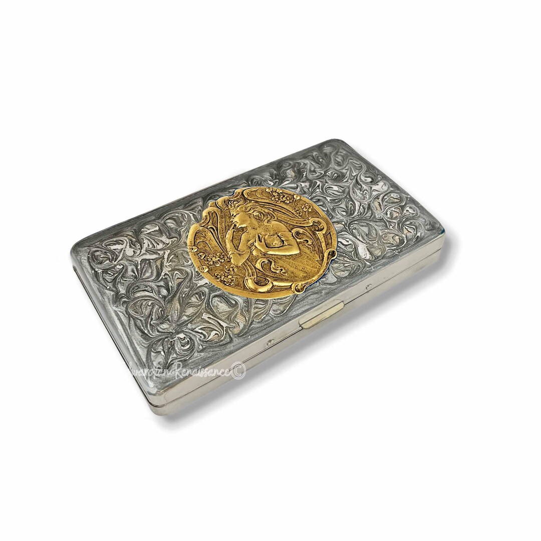 Art Nouveau Lady Pill Box: Personalized Weekly Pill Case - Etsy