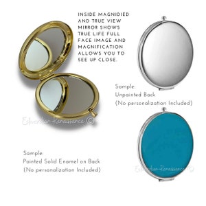 Rose Compact Mirror, Art Nouveau Floral Design, With Personalized Gift ...