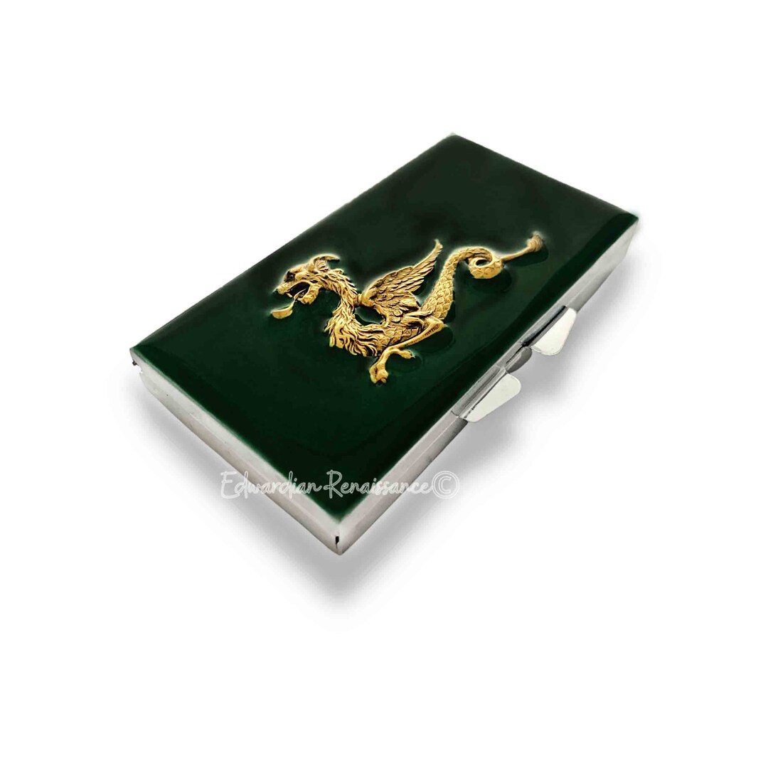 Dragon Pill Box: Hand Painted Enamel, Medieval Inspired 7-day Case - Etsy