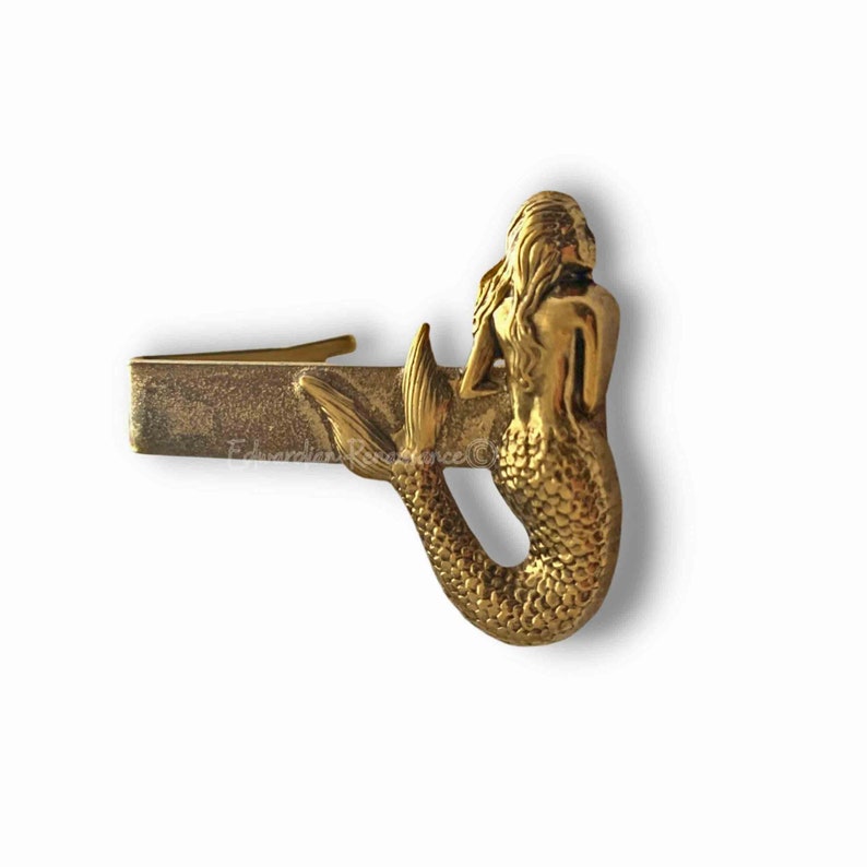 Antique Gold Mermaid Cuff Links Sea Nymph Nautical Fantasy - Etsy