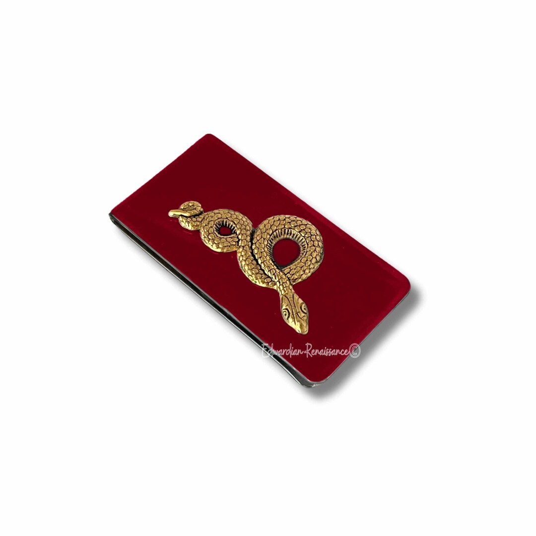 Antique Gold Snake Money Clip, Neo Victorian Serpent, Vintage Style ...