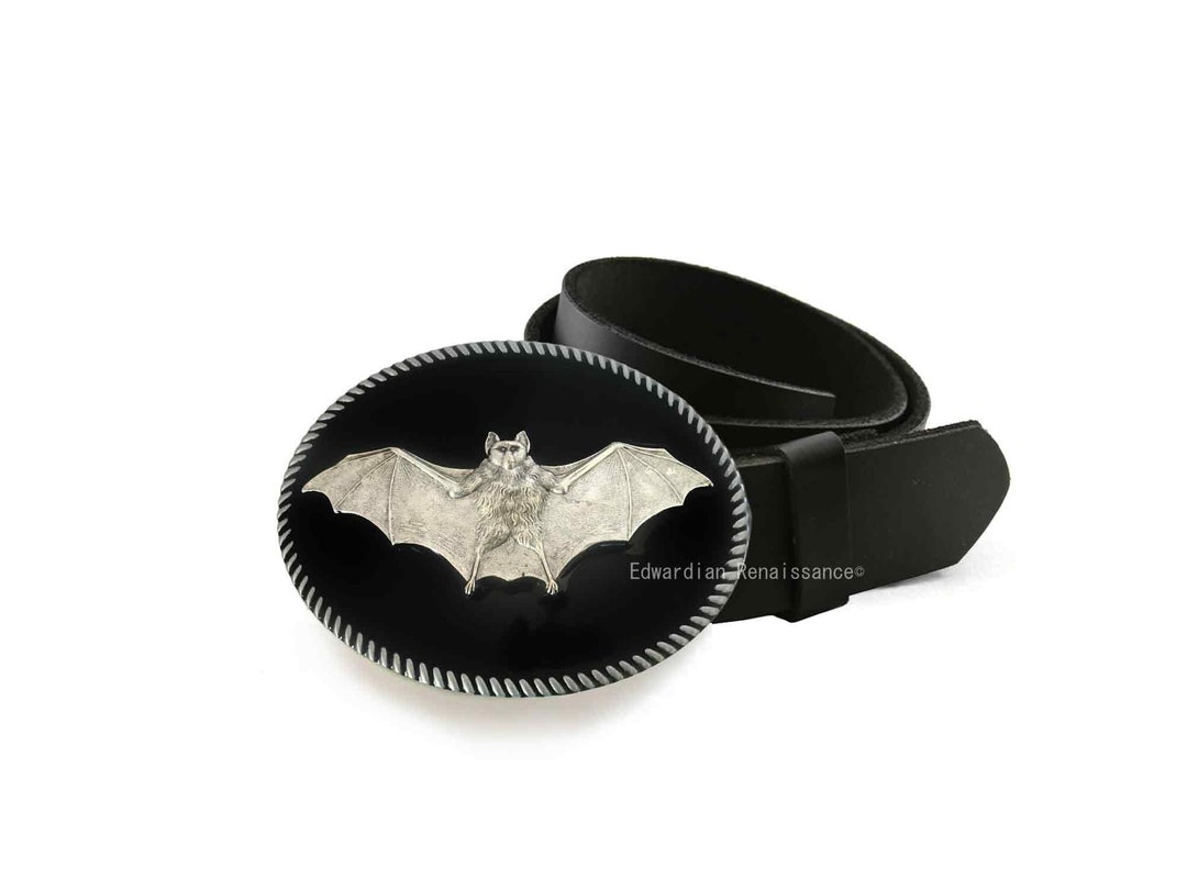 Bat Belt Buckle: Hand Painted Enamel, Gothic Victorian Style - Etsy