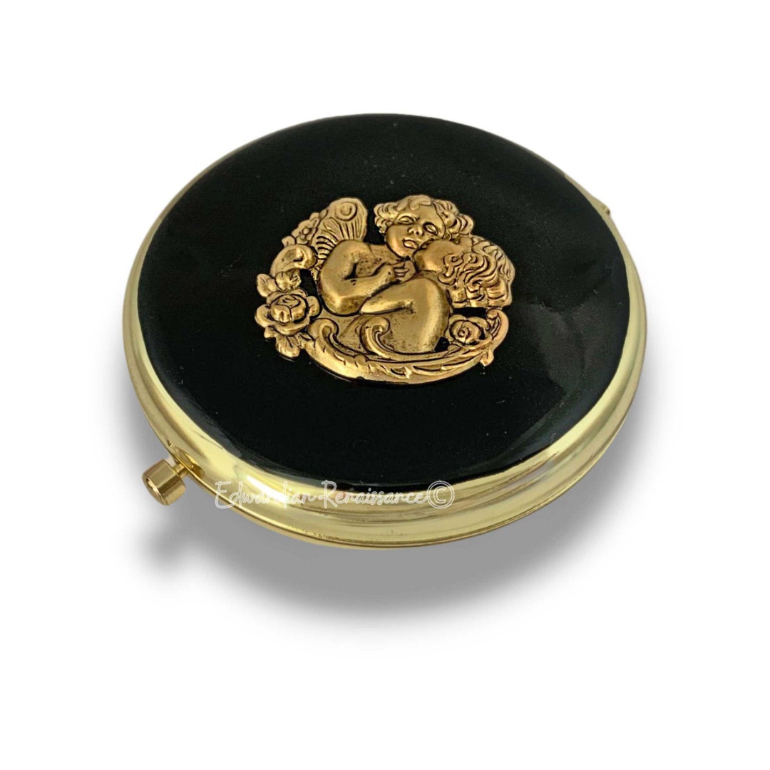 Hand Painted Enamel Compact Mirror: Raphael Angel Design, Personalized ...