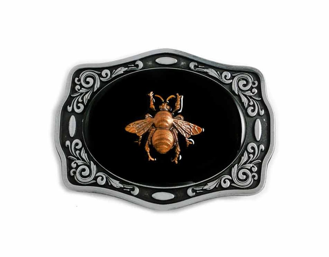 Bee Belt Buckle: Hand Painted Enamel, Neo Victorian Style - Etsy