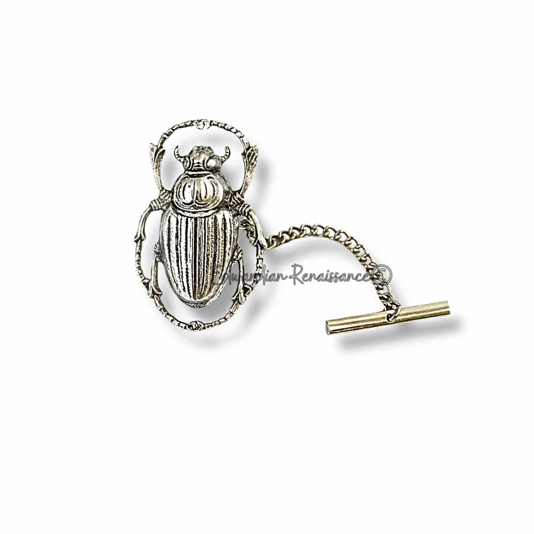 Antique Silver Scarab Tie Pin: Gothic Victorian Beetle Tack - Etsy