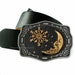 Hand Painted Moon and Star Belt Buckle: Neo Victorian Celestial Design ...
