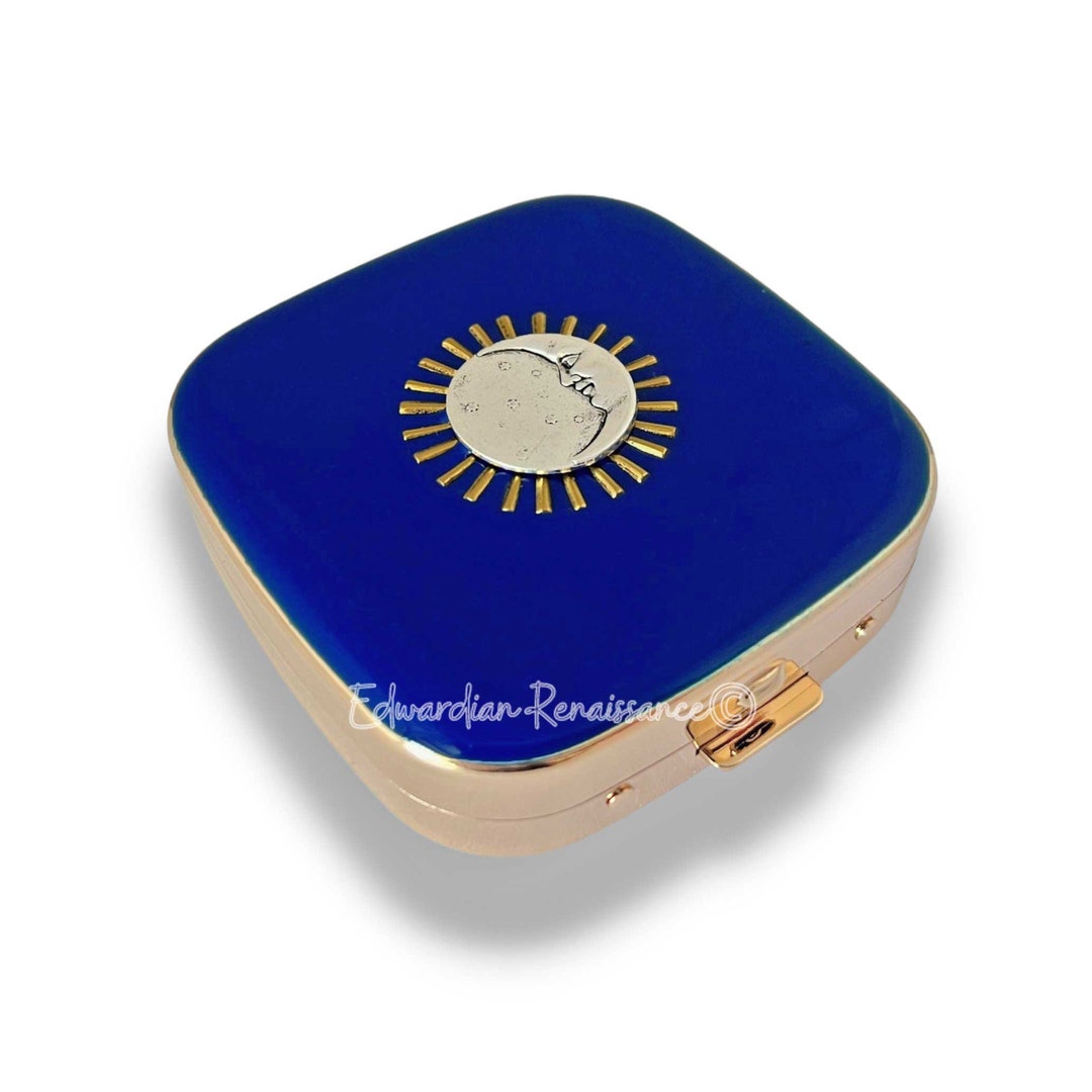 Art Deco Sun and Moon Pill Box: Cosmic Celestial Design, Personalized ...