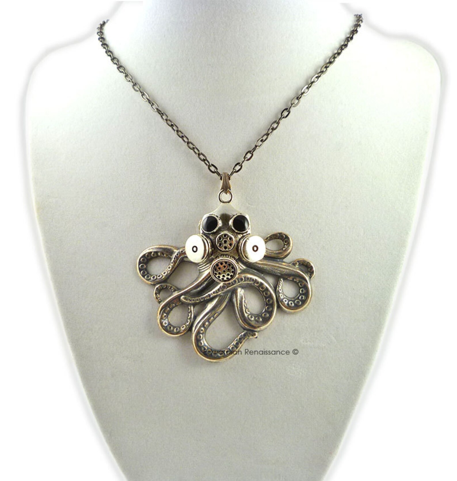 Octopus With Gas Mask Necklace Victorian Industrial Antique - Etsy