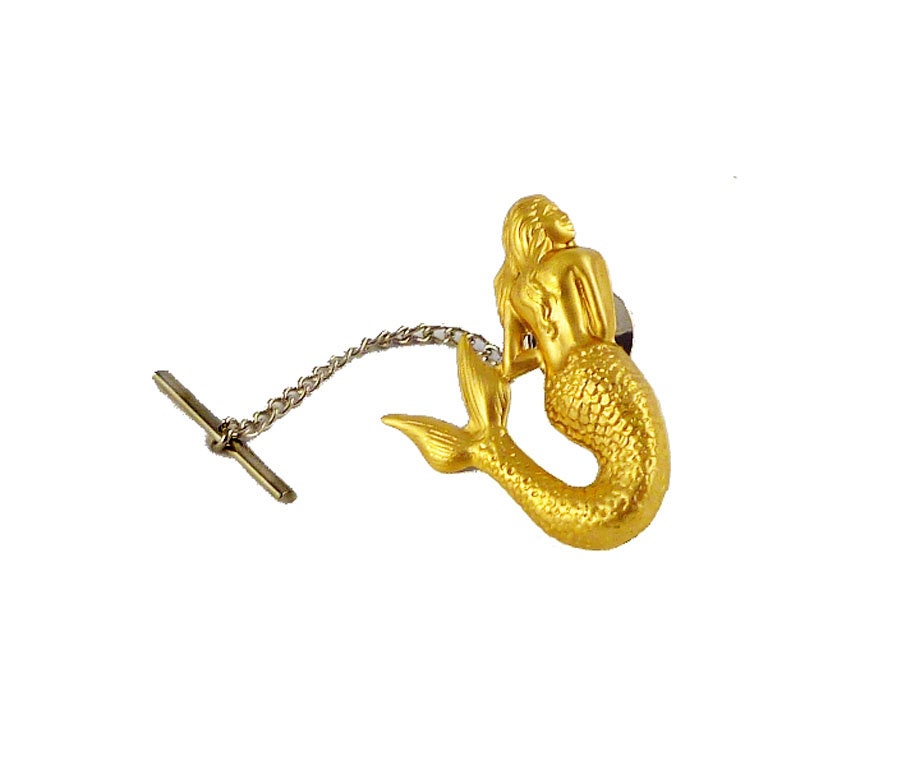 Antique Gold Mermaid Cuff Links Sea Nymph Nautical Fantasy - Etsy