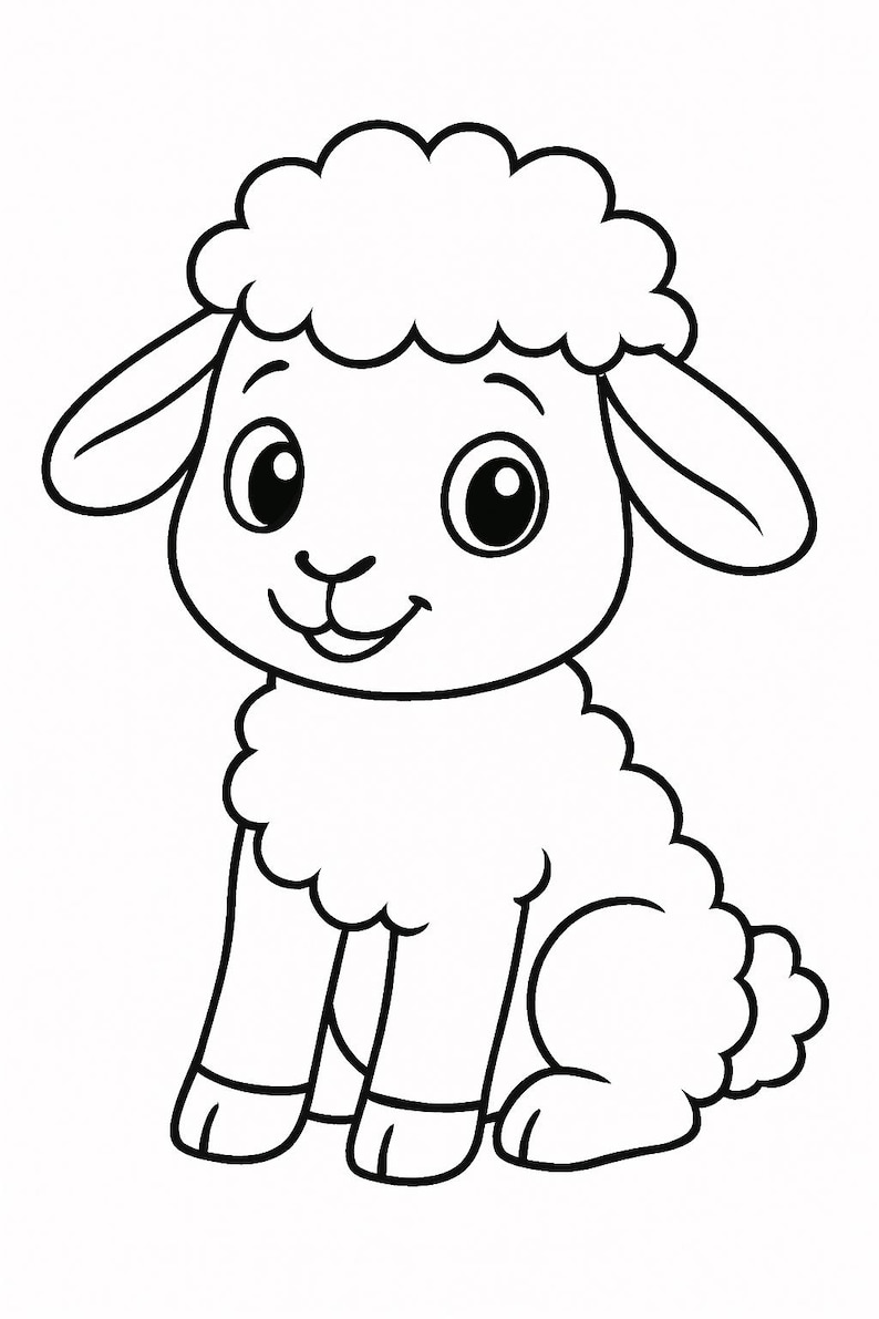 Kleurplaten Schattige dieren - Etsy Nederland