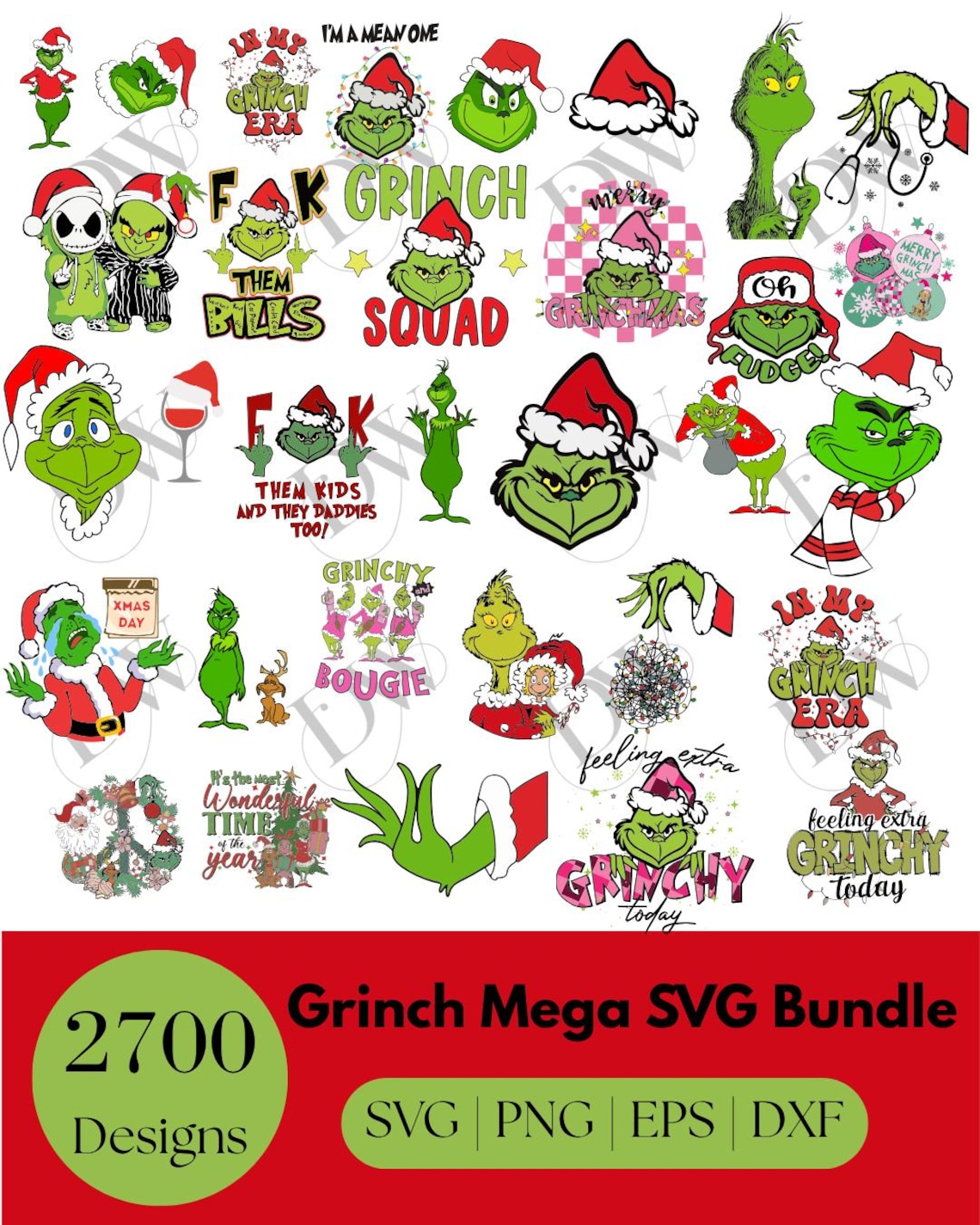 Grinch SVG PNG Mega Bundle, 2700+ Designs (digital Download) - Etsy