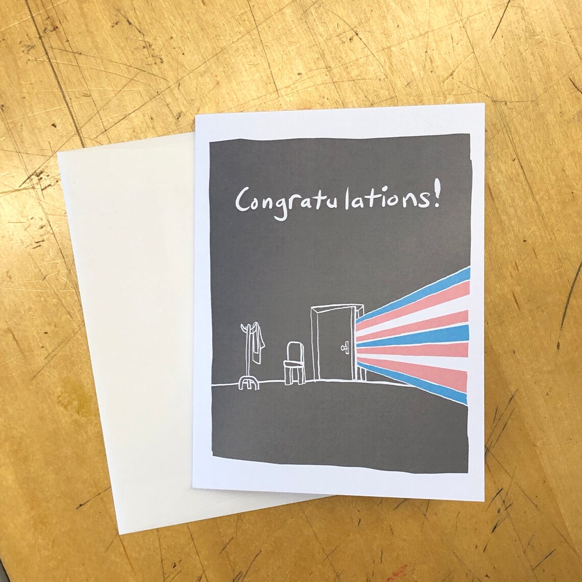 Coming Out Blank Card Trans - Etsy