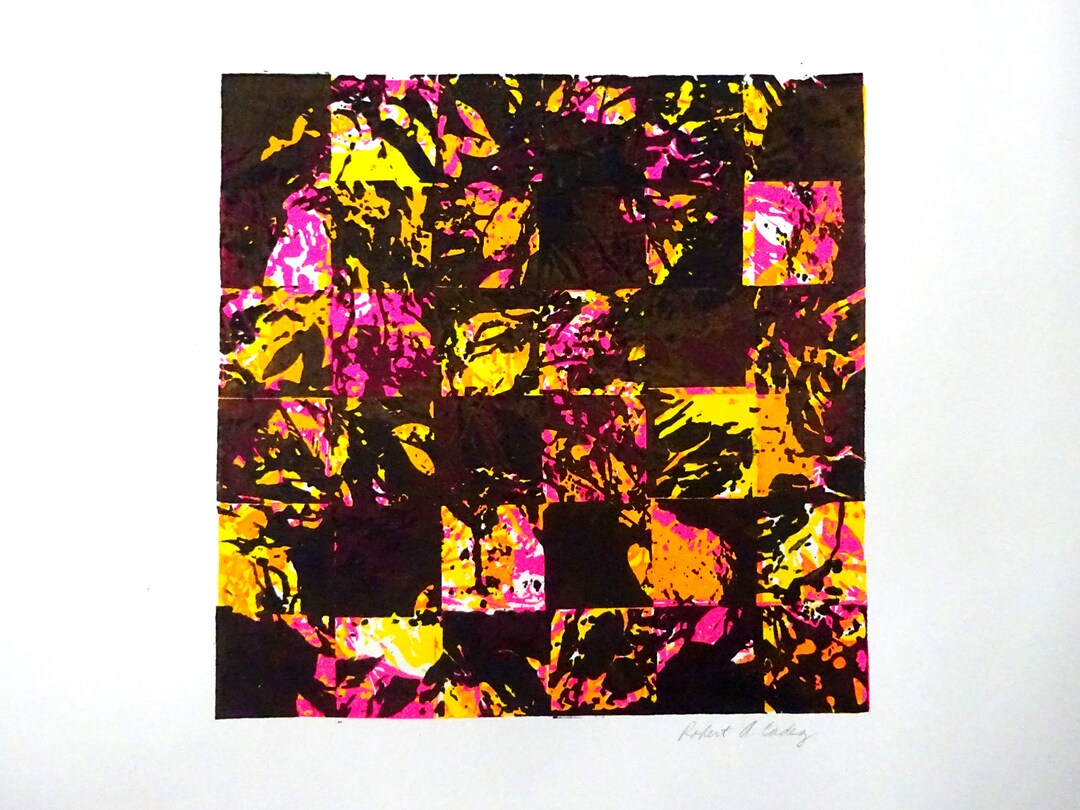 Vintage Modernist Abstract Silkscreen Signed by Listed Artist Robert A ...