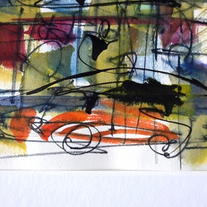 Vintage Original 1975 Cityscape Watercolor and Indigo Ink Painting Signed by Artist T. Tomiya - Etsy