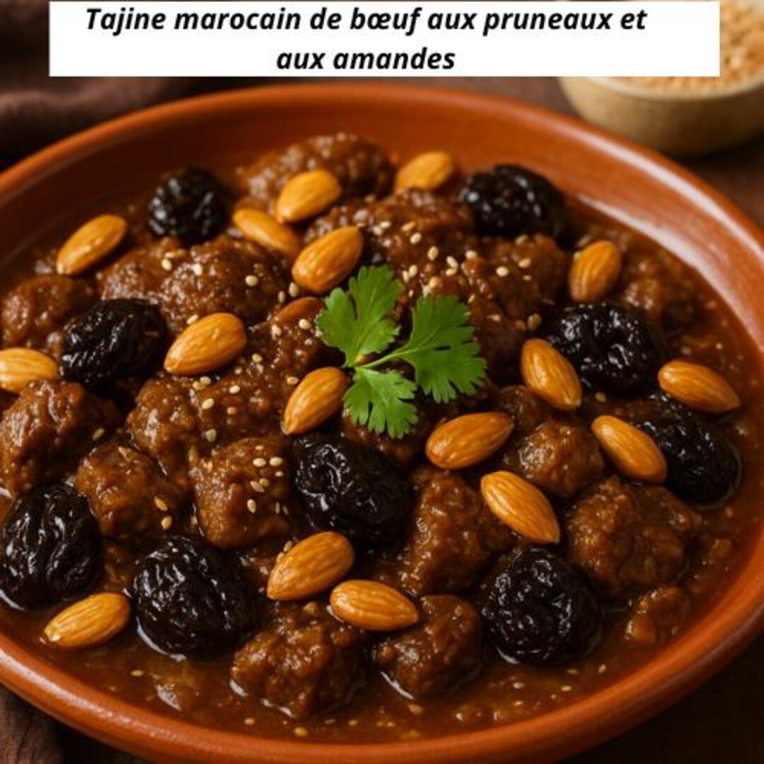 Moroccan Beef Tagine With Prunes and Almonds - Etsy