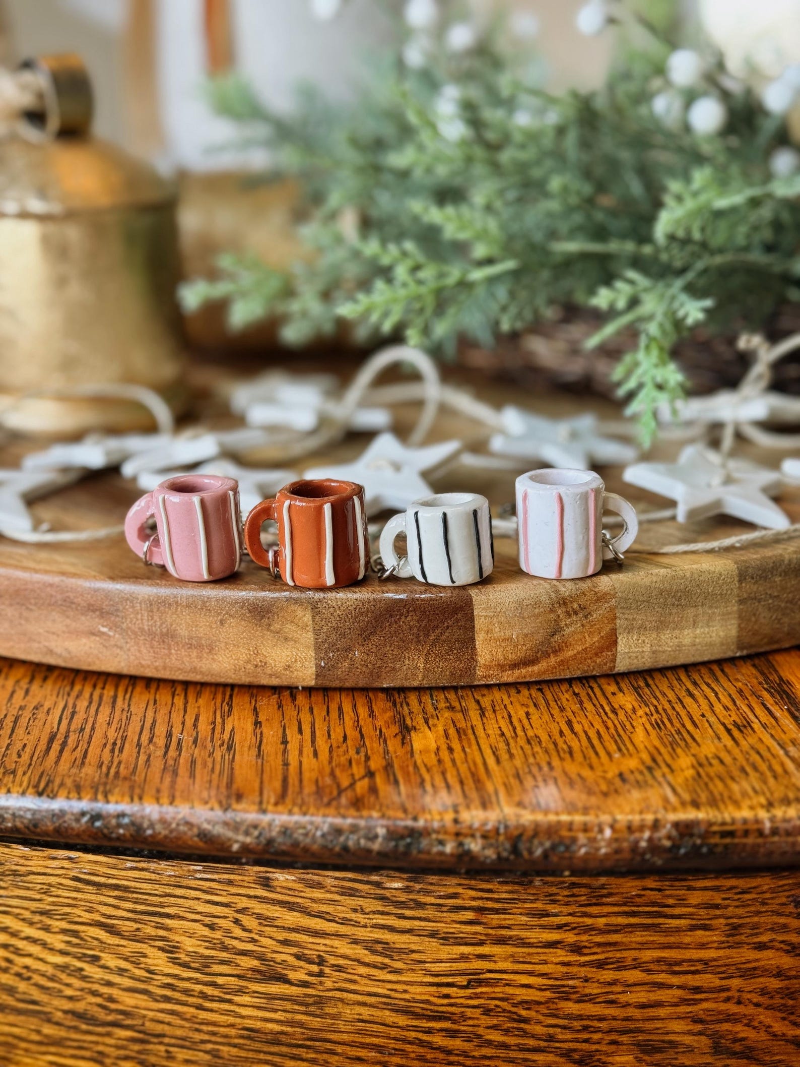 Handmade Ceramic Mini Mug Keychain | Coffee Lover Gift - Etsy