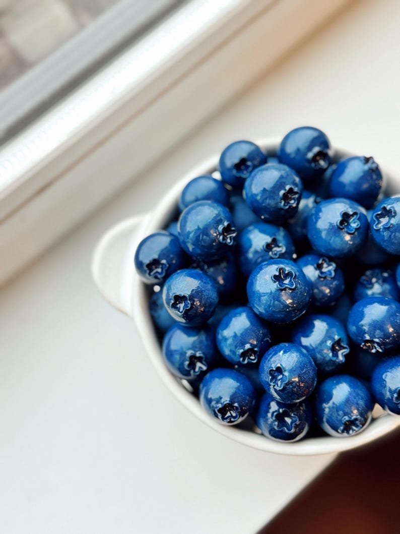 Handmade Blueberry Magnets – Fruit Refrigerator Décor, Kitchen ...