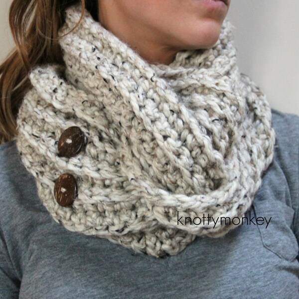 Scarf With Buttons - Etsy