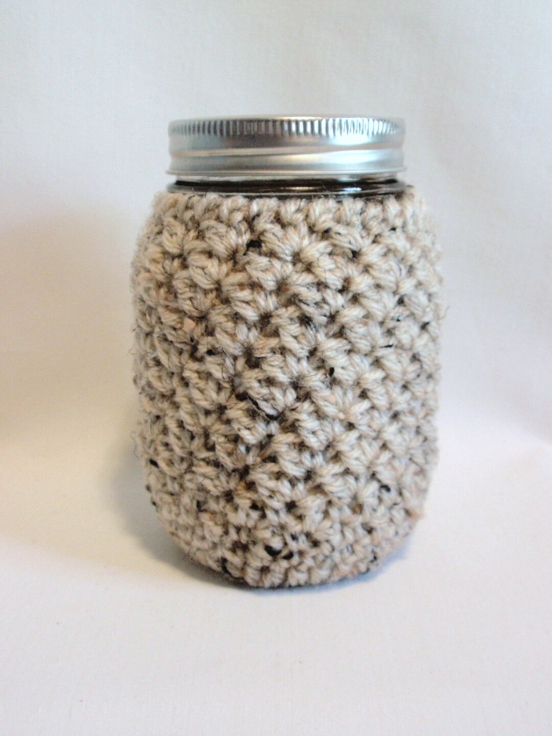 Mason Jar Cozy Oatmeal Tweed PINT Size 16 Oz / Special Birthday Gift ...
