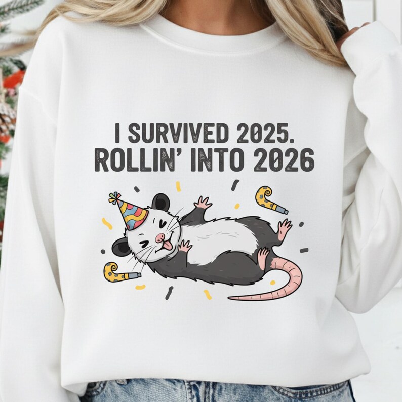 Rollin' Into 2026 Raccoon PNG | Funny New Year Meme (digital Download ...